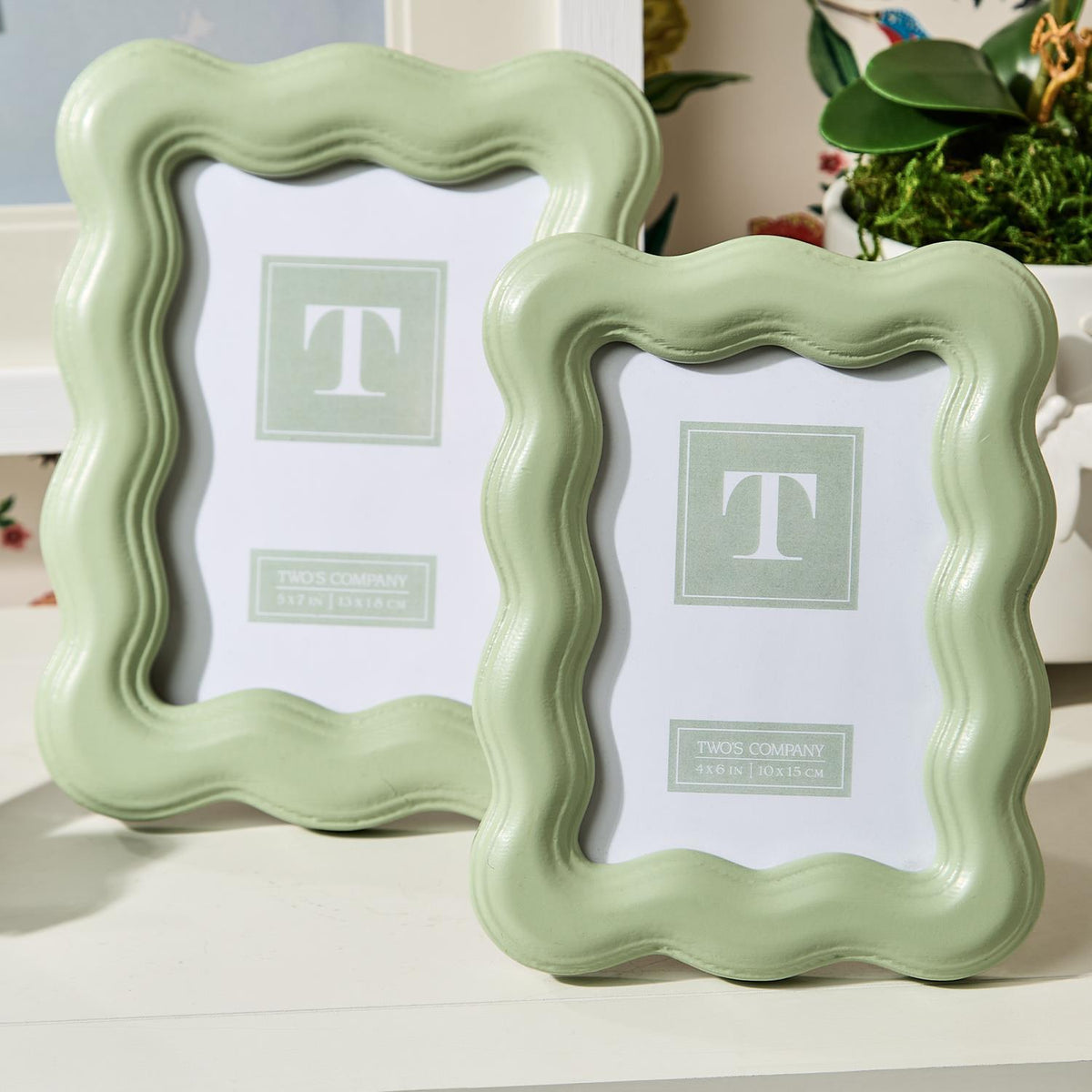 Sage Wavy Wood Photo Frames — Maggie Griffin at Home